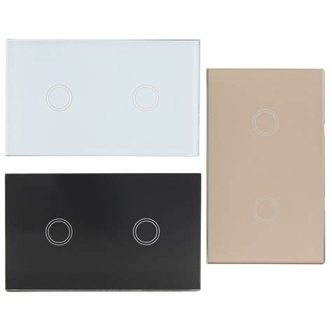 Smart Switches 1 Way 2 Gang Crystal Glass Remote Panel Touch Led