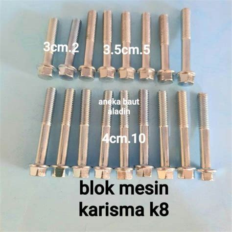 Baut Blok Set Mesin Motor Karisma Kunci 8 Lazada Indonesia