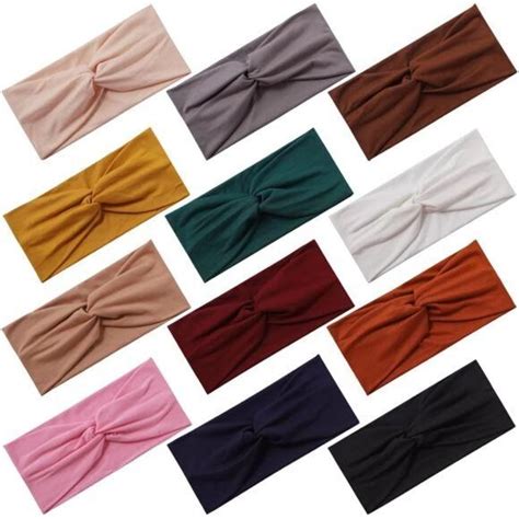12 Pack Stretchy Headbands Soft Knotted For Yoga And Daily Life