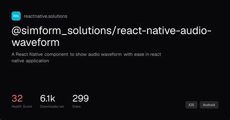 Simformsolutionsreact Native Audio Waveform React Native Package