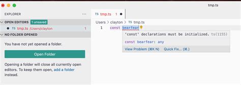 Native Typescript Extension Validation Now Seems To Run On Type