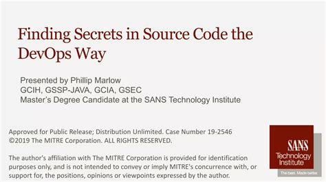 Finding Secrets In Source Code The DevOps Way PPT