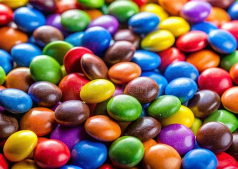 Vibrant Circle Chocolate Candies A Closeup Celebration Of Sweet Colors