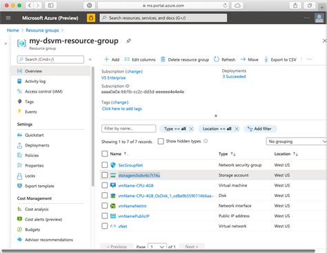 quickstart create a data science vm resource manager template