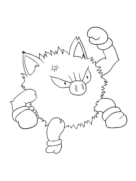 Primeape Pokémon Coloring Page Download Free Printable Art