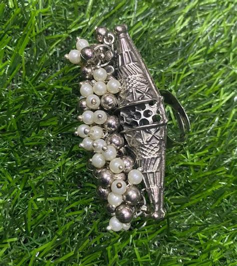 98 Party Wear Artificial Silver Oxidized Ring Weight 20gm 18 At Rs