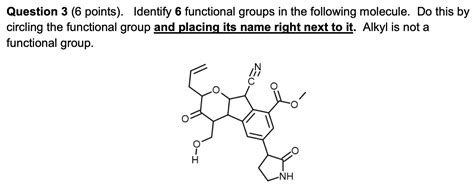Solved Question Points Identify Functional Groups Chegg
