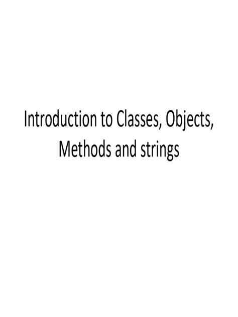 Lecture 03 Class Object Pdf Method Computer Programming