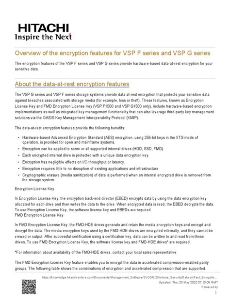 Overview Of The Encryption Features For Vsp F Series And Vsp G Series Pdf Backup Encryption