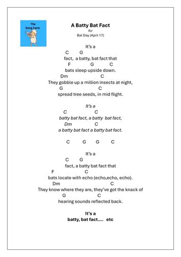A Batty Bat Fact Teaching Resources