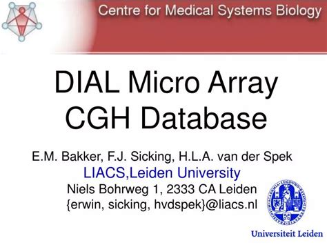 Ppt Dial Micro Array Cgh Database Powerpoint Presentation Free