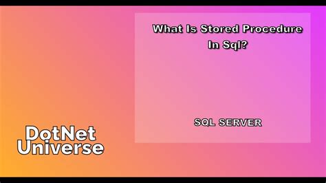 How To Create Stored Procedure In Sql Server Sql Server Dotnet