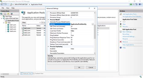 Configuring An Iis 10 Application Pool Identity Peter Viola