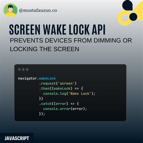 Javascript Screen Wake Lock Api Mustafa Ateş Uzun Blog