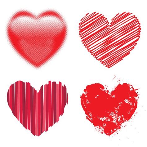 Scribbled Hearts Royalty Free Vector Image Vectorstock