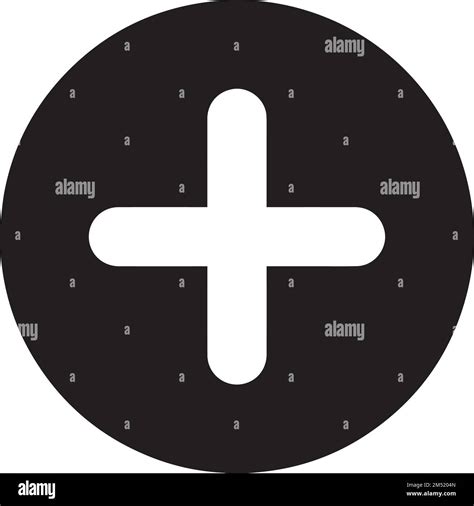 Plus Symbol Basic Mathematical Symbol Isolated Stock Vector Image