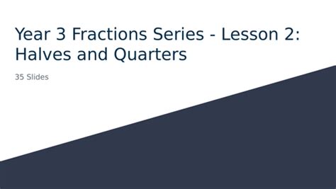 Year 3 Fractions Learning Series 10 Sequential Lessons Contains Full Lesson Quiz Worksheet