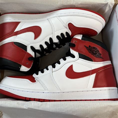 Air Jordan 1 Retro High Og Red Black And White Depop