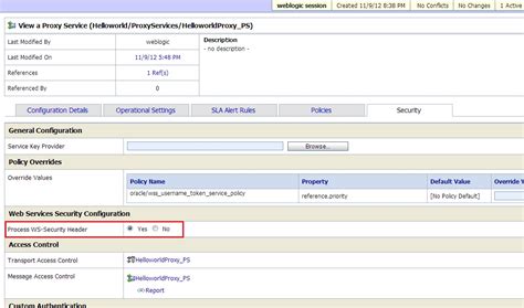 oracle fmw securing osb proxy service