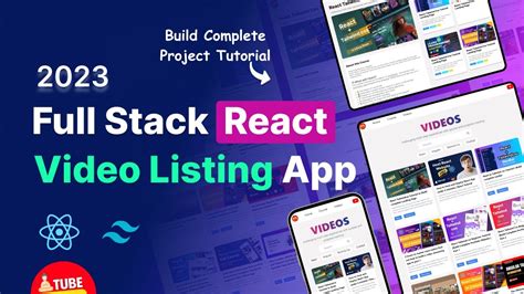 Full Stack Video Listing App React Js Tailwind Css React Beginner Tutorial Youtube