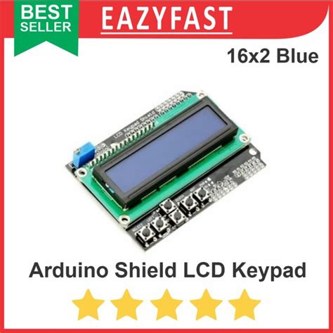 Jual Lcd Keypad Shield Lcd 1602 16x2 Shield Arduino Uno