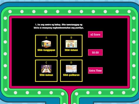 Mga Silid Sa Tahanan Gameshow Quiz