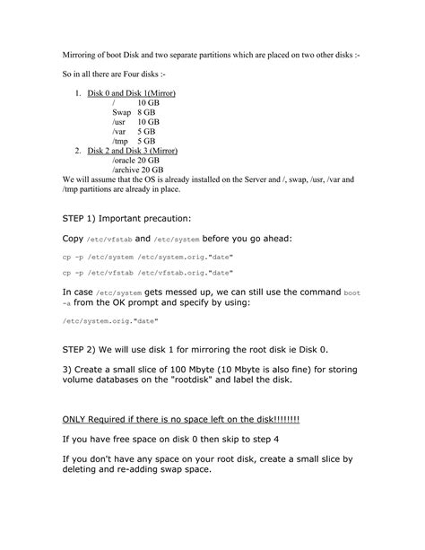 Mirroring The Rootdisk Under Solaris Svm Pdf
