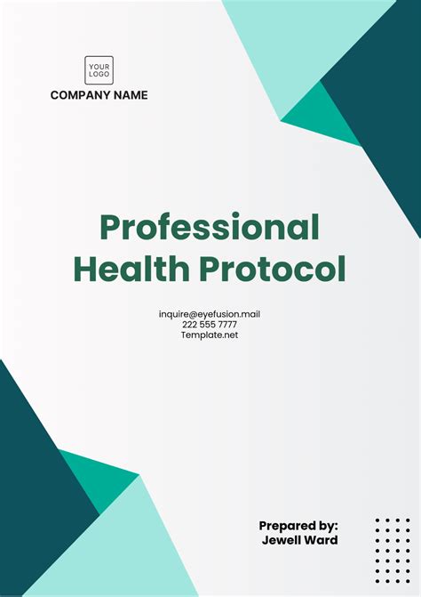 Free Professional Health Protocol Template To Edit Online