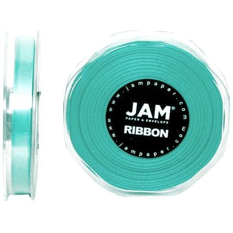 Jam Paper Double Faced Satin Ribbon 38 Inch Wide X 25 Yards Teal