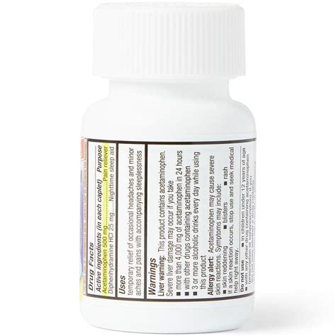 Acetaminophen Pm Extra Strength Caplets 500mg — Aliviotc