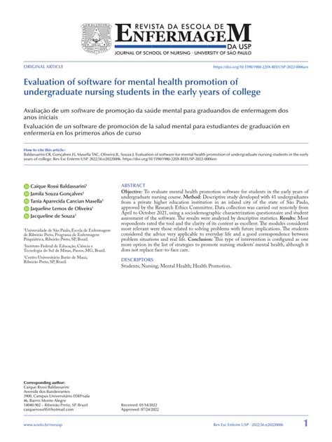 Pdf Evaluation Of Software For Mental Health Promotion Of