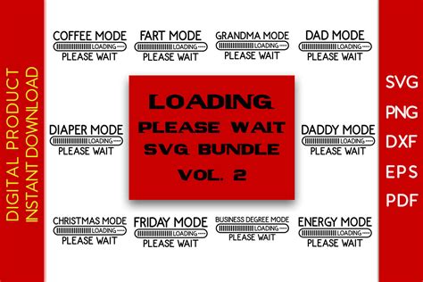 Loading Please Wait Svg Bundle Vol 2 Graphic By Creative Design