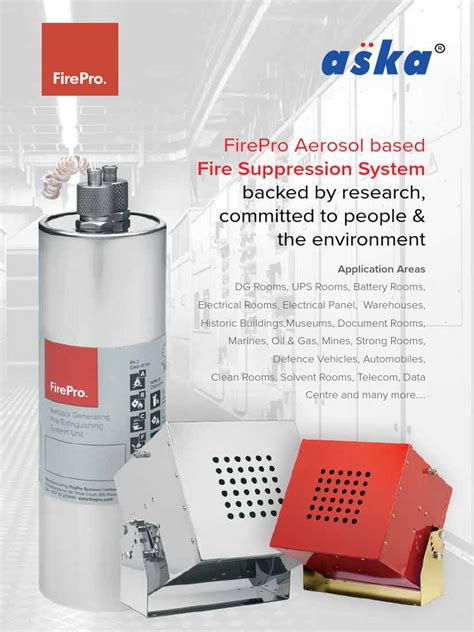 Firepro Aerosol Fire Suppression System Pdf Fires Firefighting