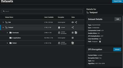 export disconnect pool gave zfs encryption data lost truenas community