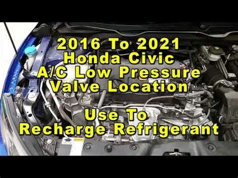 Honda Civic Ac Low Pressure Port Valve Location Use To Recharge