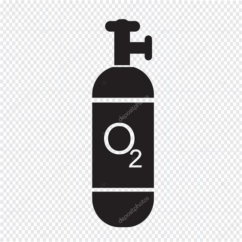 Icono del cilindro de oxígeno vector gráfico vectorial porjai imagen
