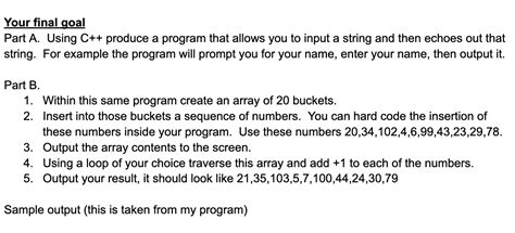 Solved Your Final Goal Part A Using C Produce A Program
