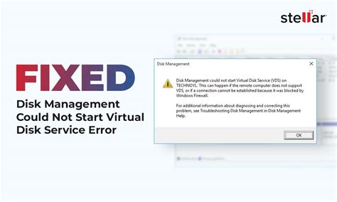 Fixed Disk Management Could Not Start Virtual Disk Service Error