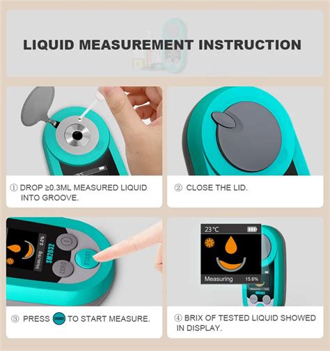 Refractometer Brix Lightweight Refractomet Brix Scale Refractometer Brix Measurement For Sugar