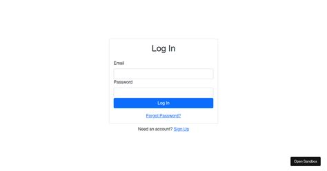 Login System Codesandbox