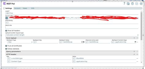 Put Request To Upload Zip File To Azureblob Snaplogic Integration