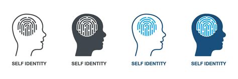 Self Identity Mental Cognition Pictogram Fingerprint In Human Head