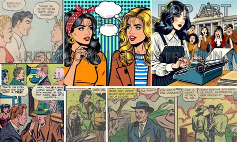 Draw Retro Comic Book Pop Art Retro Vintage Illustration Retro Vintage