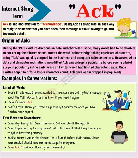 Ack Meaning What Does The Term Ack Mean • 7esl