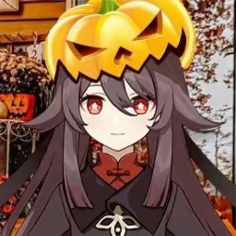 Hu Tao Halloween Pfp In Cartoon Wallpaper Tao Halloween Icons