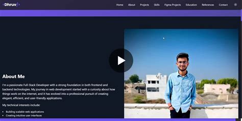 Webdevelopment Portfolio React Design Darkmode Responsivedesign
