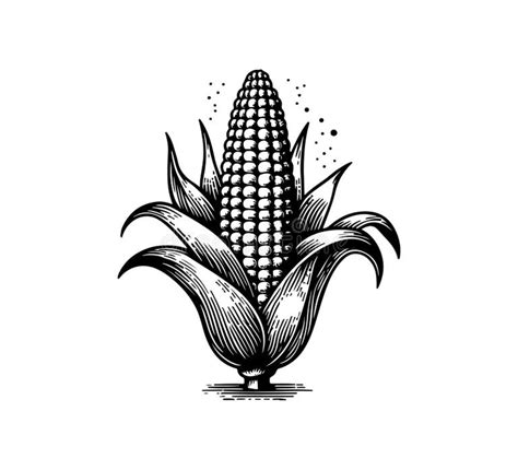 Corn Hand Drawn Vector Graphic Asset Vector Stock Vector Illustration