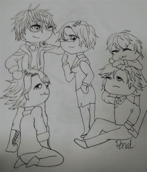 Chibi Group Pose Found On Pintrest I Just Colour Matched It R