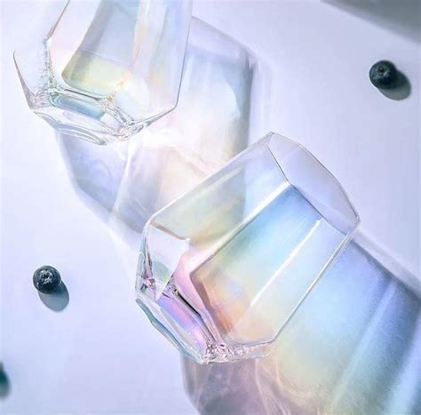 Holographic Hexagonal Drinking Glass The Other Aesthetic