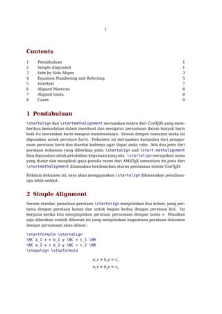 Math Align In ConTeXt PDF
